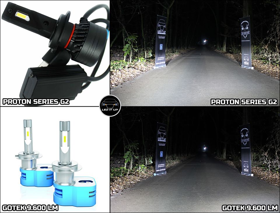 Teste comparative: Kit LED Proton Series G2 vs. Gotek LED 9.600 lm ...