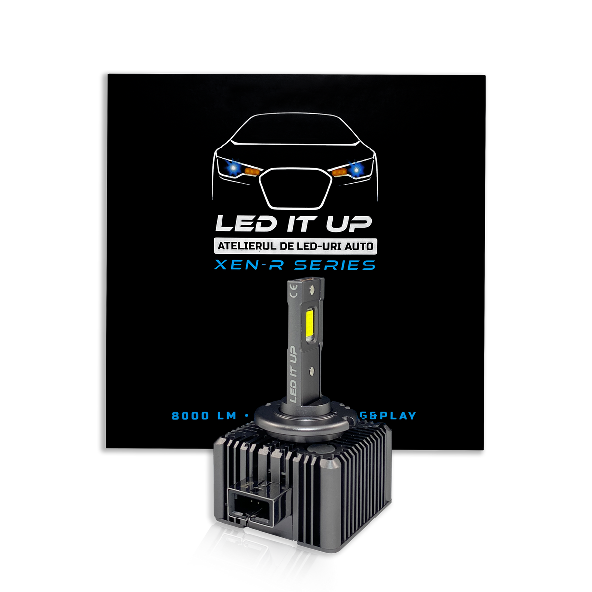Kit LED D1S XEN-R Series V2 6.000K, 8.000 lumens / set - Plug & Play ...