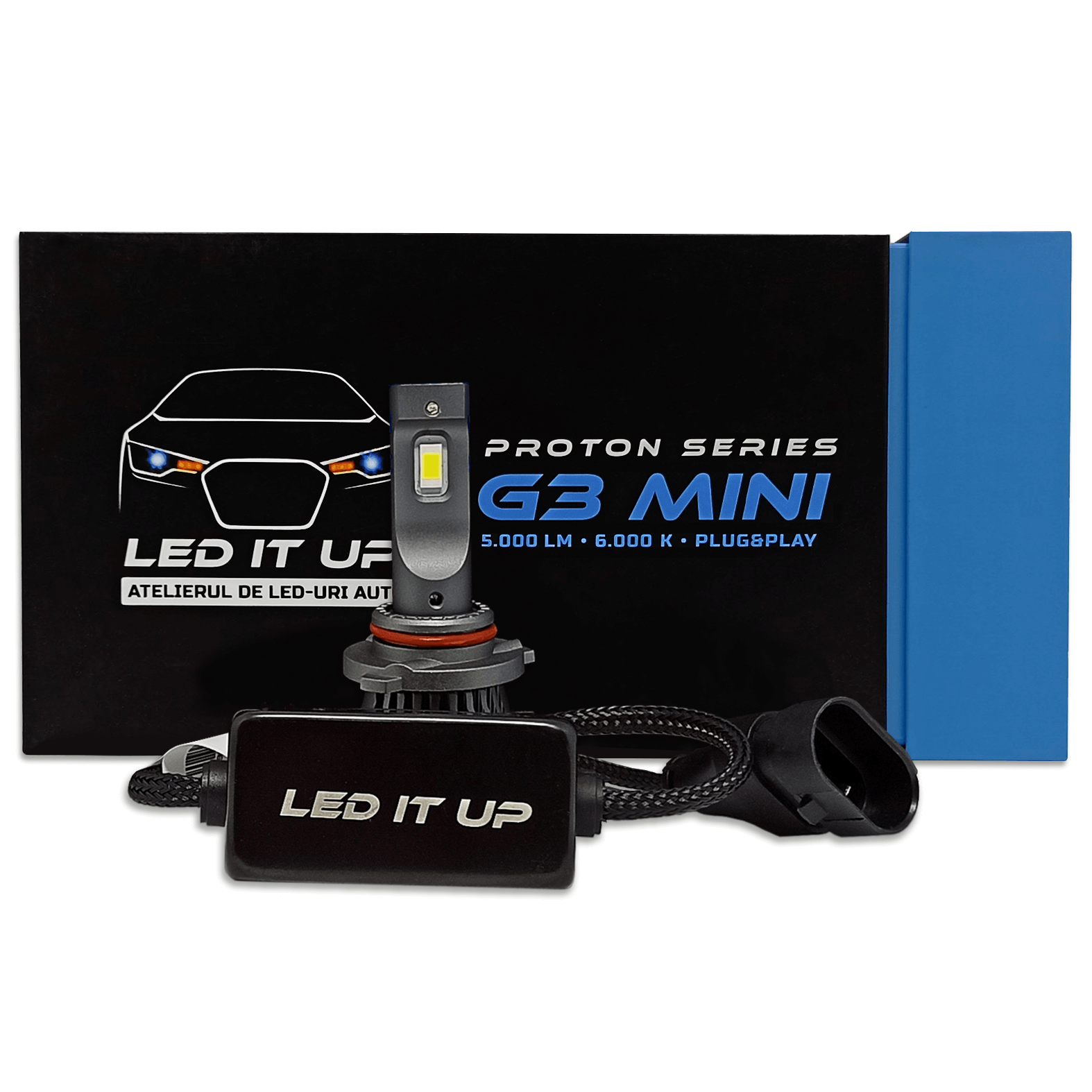 Kit LED HB3 / HB4 Proton Series G3 Mini 6.000K, 5.000 lumens / set ...